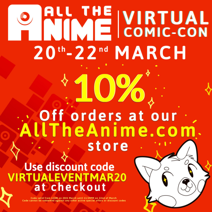 Join our Virtual Comic Con – 20th-22nd March 2020 – All the Anime