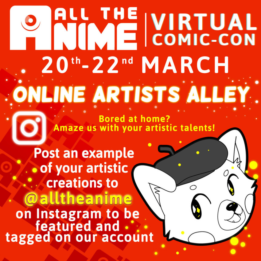 Join our Virtual Comic Con – 20th-22nd March 2020 – All the Anime